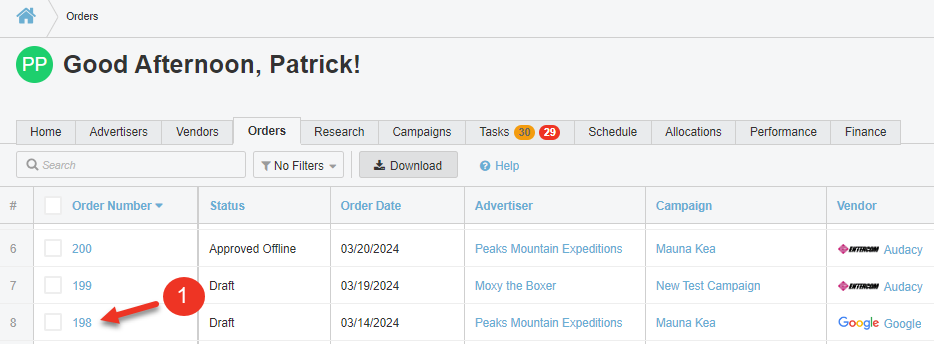 Generate Insertion Orders