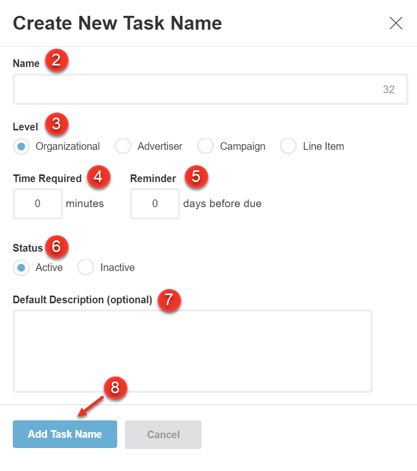 Manage Custom Task Names