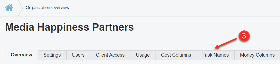 Manage Custom Task Names