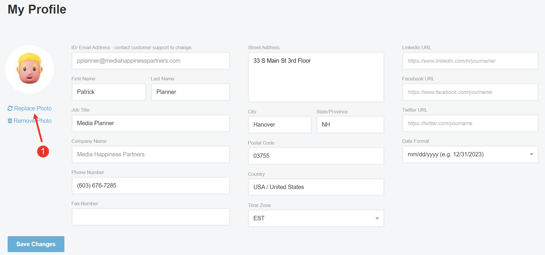 Manage Your User Profile