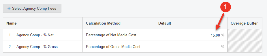 Set Campaign Default Agency Compensation
